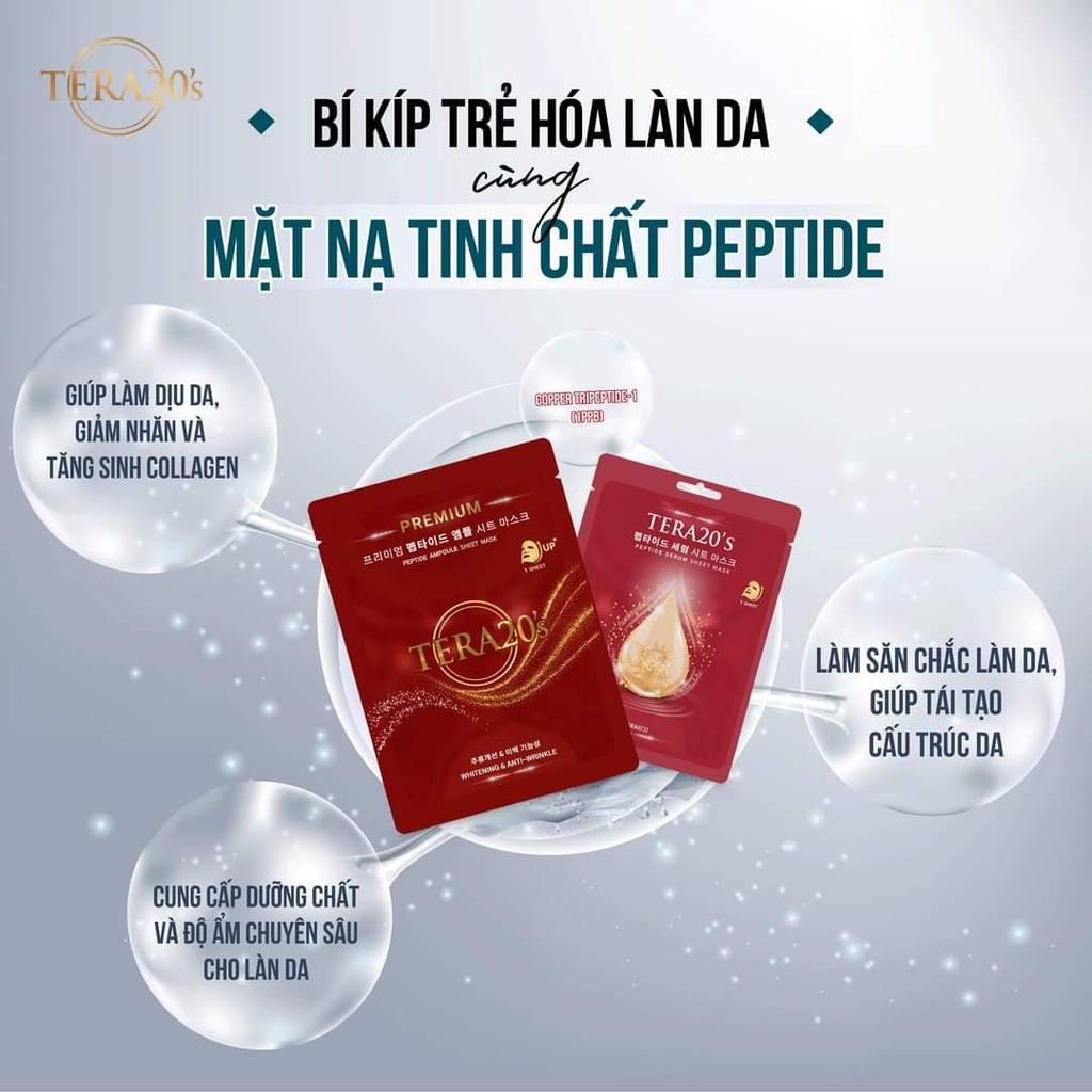 Mặt Nạ Tinh Chất Peptide Hỗ Trợ Cấp Ẩm Và Giảm Nhăn Tera20’S Peptide ...