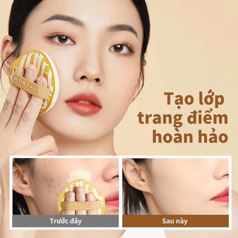 Bộ Bông Mút Amortals Tán Nền Dạng Lỏng (2 Bông Mút + 1 Hộp Đựng) size XL
