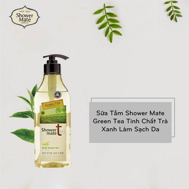 Sữa Tắm Cao Cấp Hàn Quốc Shower Mate Green Tea Chai 550G
