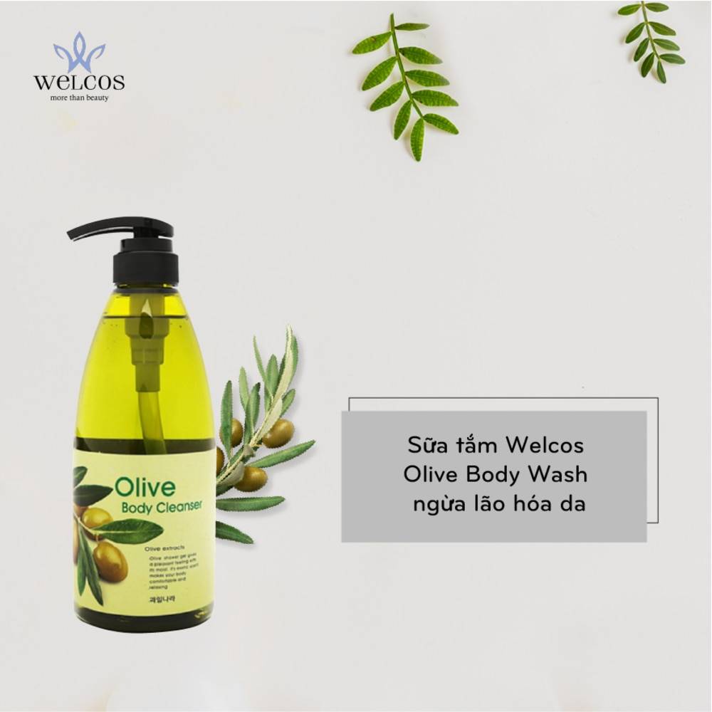 Sữa tắm Welcos tinh chất Olive 740g