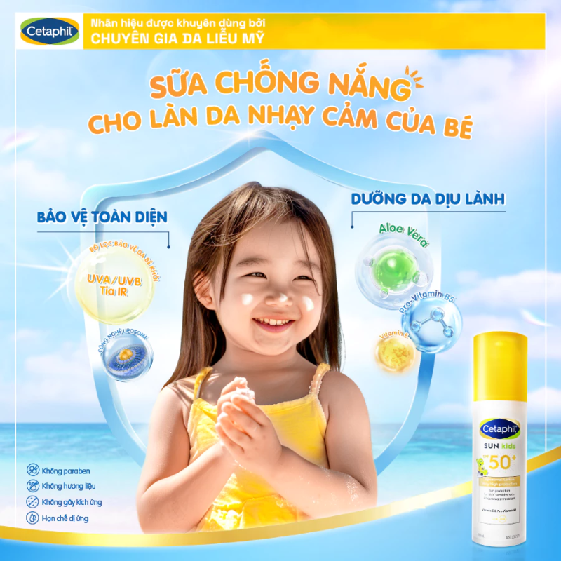 Sữa Chống Nắng Dịu Lành Cho Làn Da Nhạy Cảm Của Bé Cetaphil Baby Sun ...