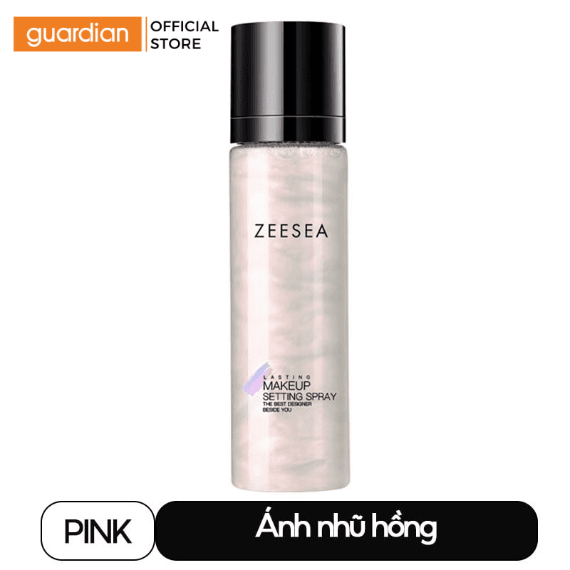 Xịt Khóa Nền Zeesea Lasting Makeup Settting Spray #Pink Ánh Nhũ Hồng 100ml