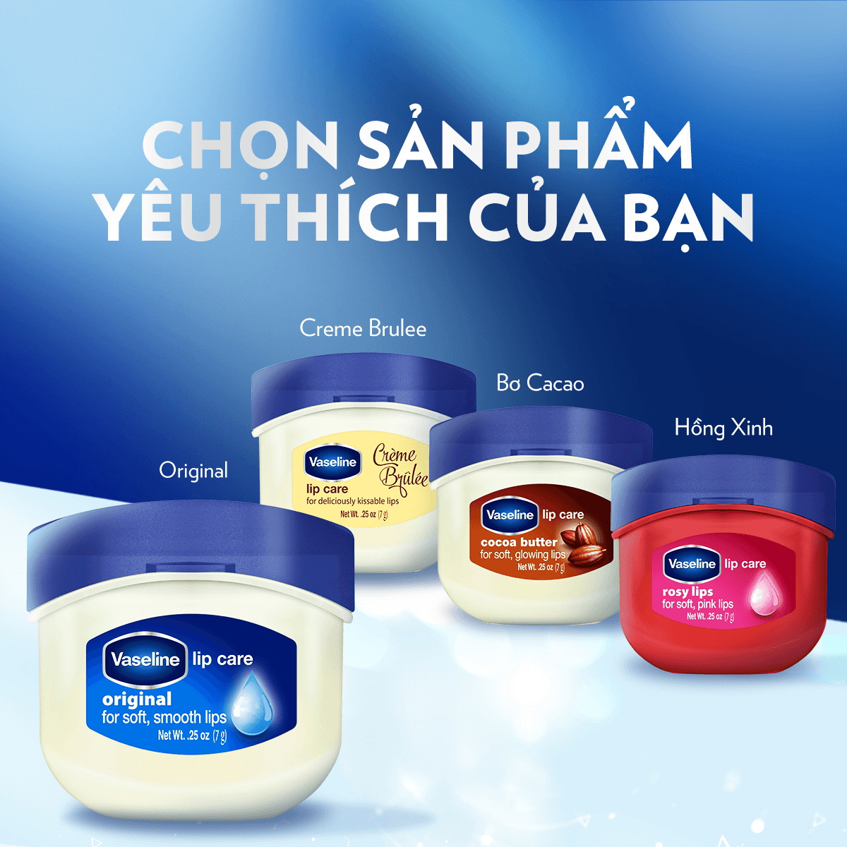 Sáp Dưỡng Môi Vaseline Lips Therapy Original Không Màu 7Gr