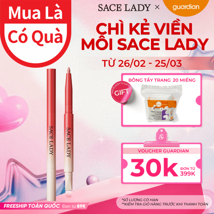 Chì Kẻ Viền Môi Sace Lady Velvet Mousse Multi Pencil Shade #01 0.2g