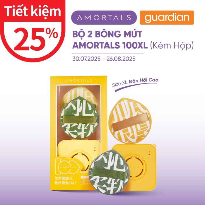 Bộ Bông Mút Amortals Tán Nền Dạng Lỏng (2 Bông Mút + 1 Hộp Đựng) size XL