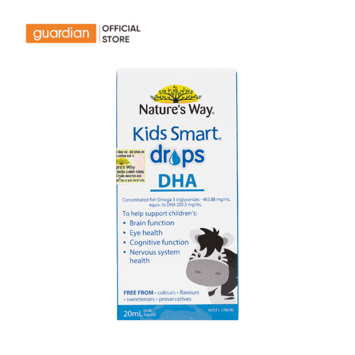 DHA Drops Dành Cho Trẻ Em Nature's Way Tinh Khiết Vị Nguyên Bản Hộp 20ml