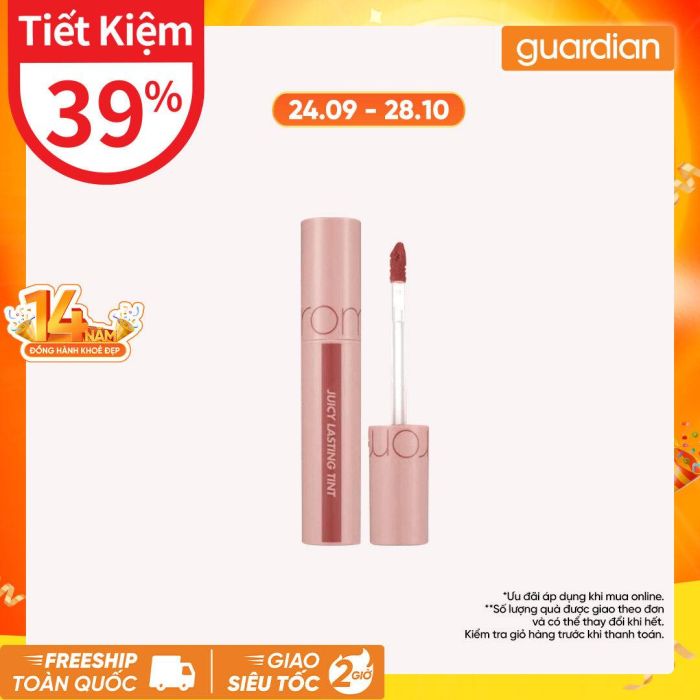 Son Tint Lì, Căng Bóng Romand Juicy Lasting Tint #23 Nucadamia Đỏ Nâu ...