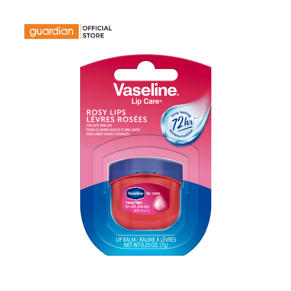 Sáp Dưỡng Môi Vaseline Lips Therapy Rosy Lips Hoa Hồng 7Gr