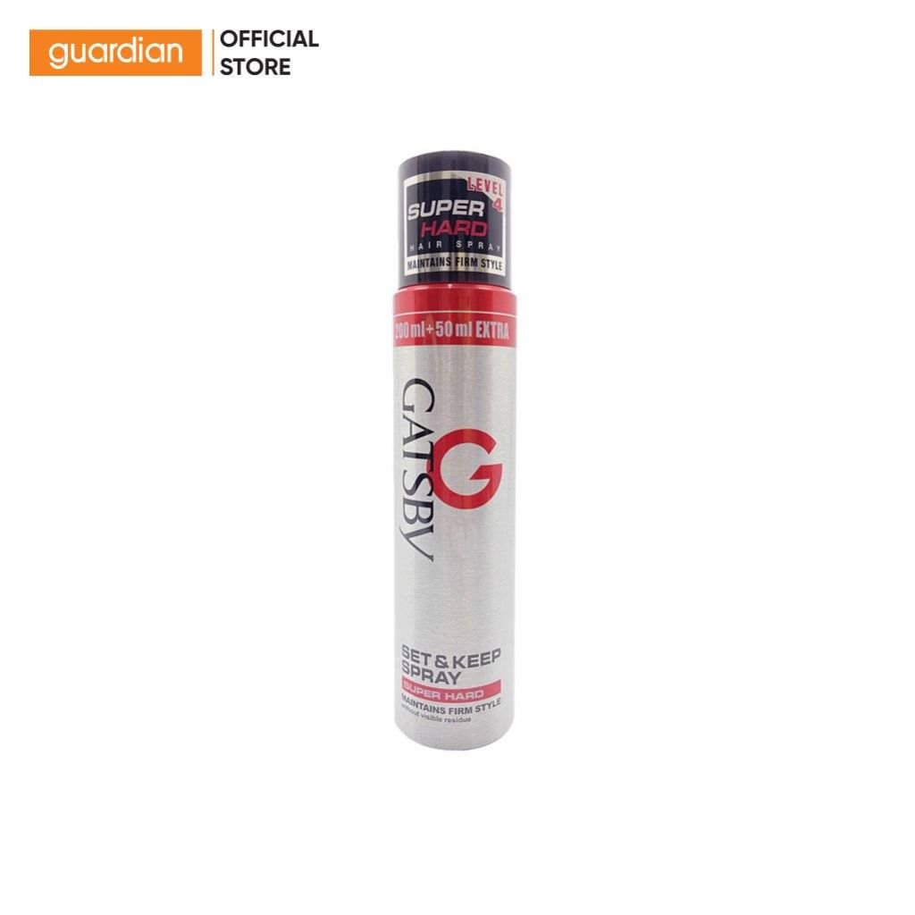 Gôm Xịt Tóc Gatsby Set & Keep Spray Super Hard Siêu Cứng 250ml