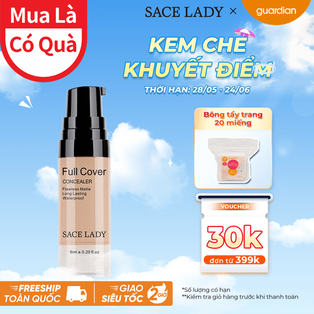 Kem Che Khuyết Điểm Sace Lady Full Cover Concealer Shade #01 6ml