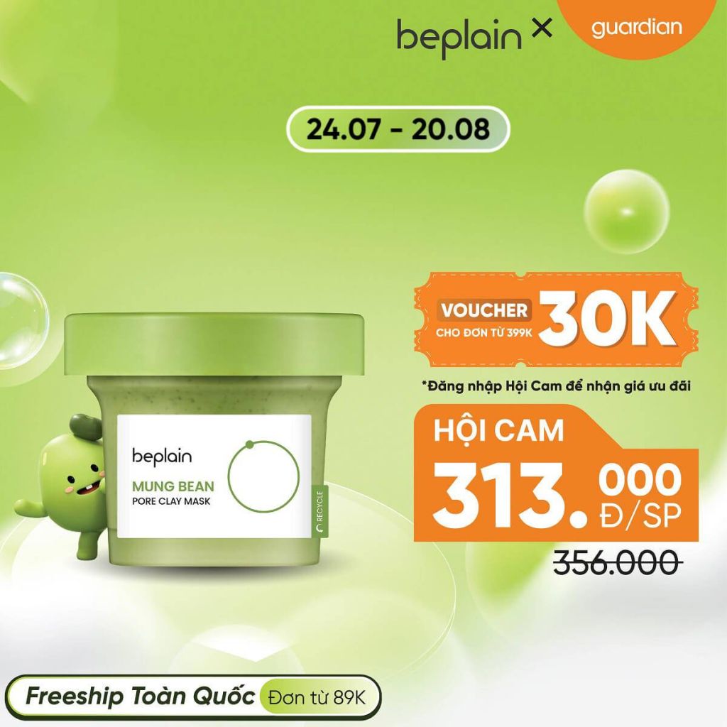 Mặt Nạ Đất Sét Beplain Mung Bean Pore Clay Mask 120ml