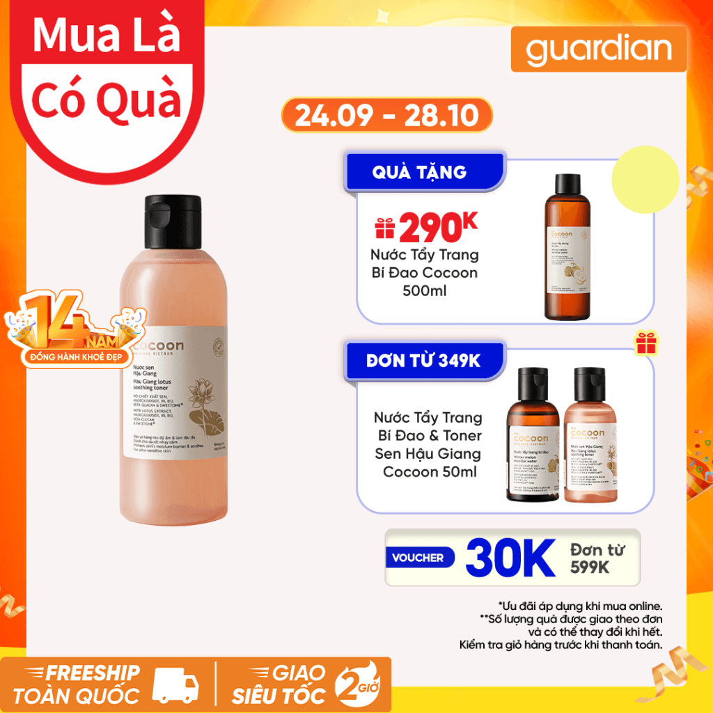 Toner Sen Hậu Giang 310ml
